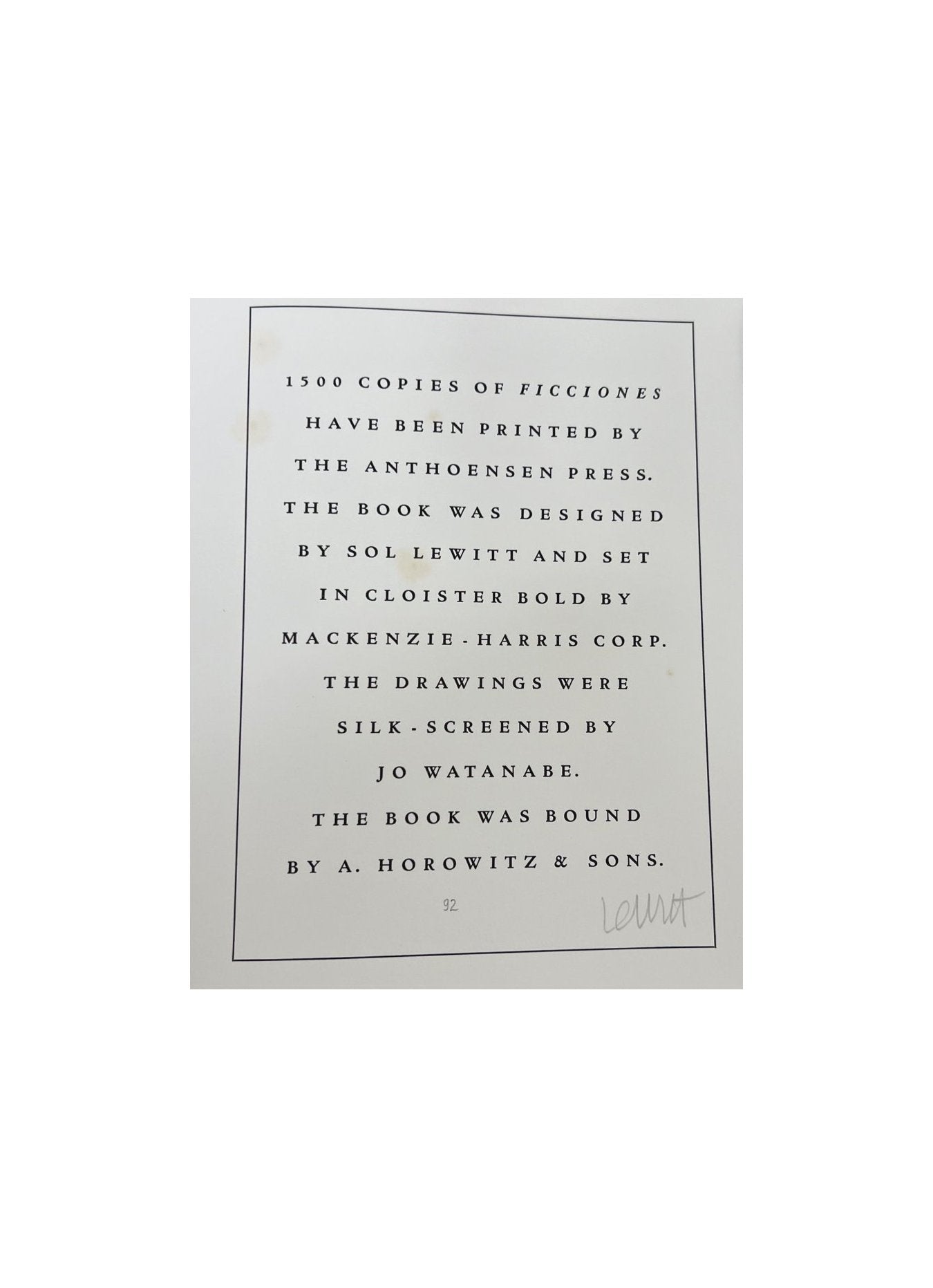 Jorge Luis Borges - Ficciones - Signed & Numbered - Limited Edition Cl – THE CASEMAKER